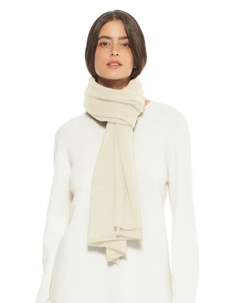 MONTICELLI CASHMERE Pure Cashmere Cloud-soft Scarf - Milk White