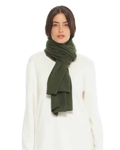 MONTICELLI CASHMERE Pure Cashmere Cloud-soft Scarf - Olive Green