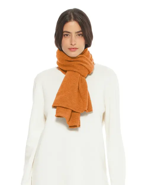 MONTICELLI CASHMERE Pure Cashmere Cloud-soft Scarf - Saffron