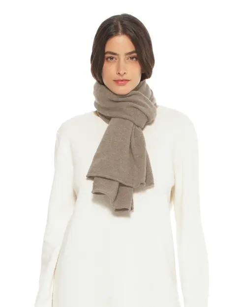 MONTICELLI CASHMERE Pure Cashmere Cloud-soft Scarf - Taupe