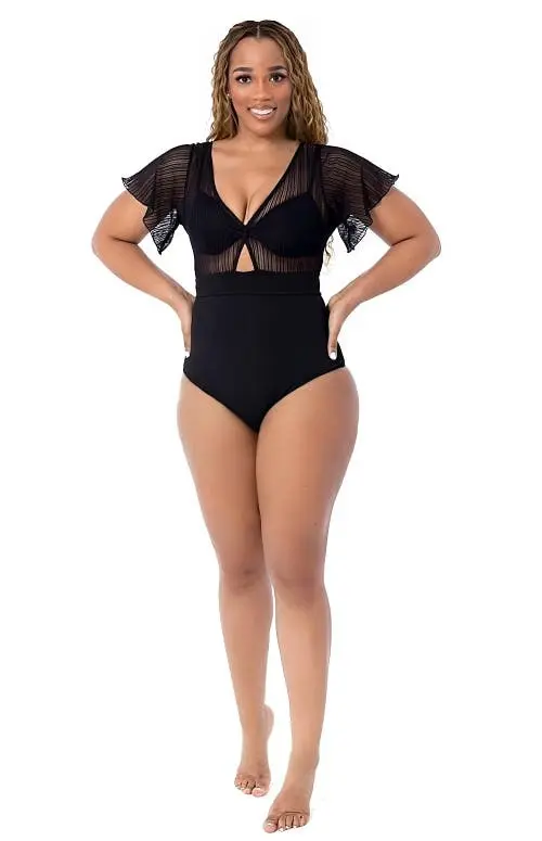 DAI MODA Michelle One-piece Swimsuit - Black