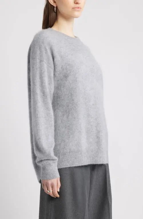 Nordstrom Brushed Cashmere Sweater - Grey Snow Heather