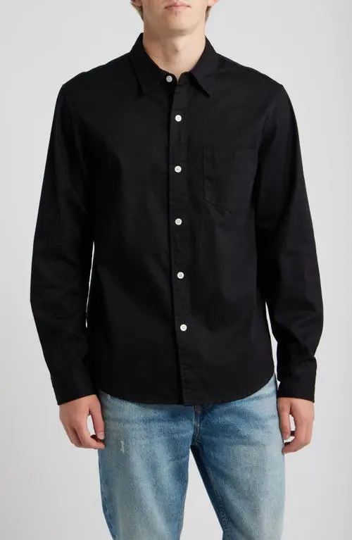925 ORIGINALS Foreman Classic Fit Washed Twill Button-up Shirt - Washed Black