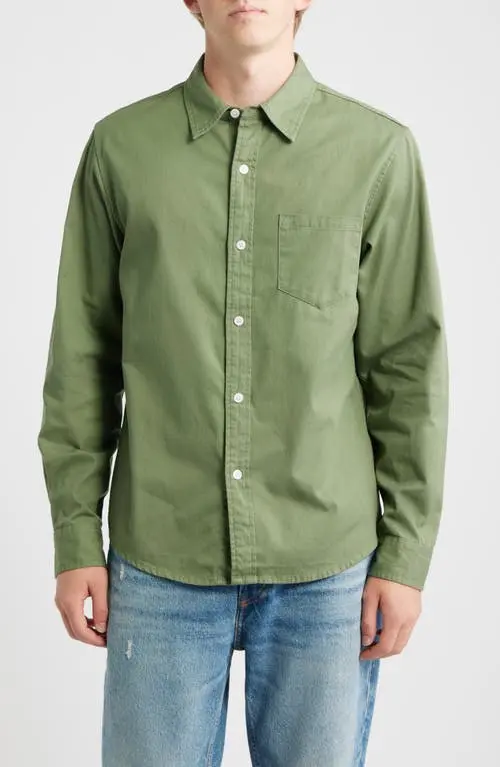 925 ORIGINALS Foreman Classic Fit Washed Twill Button-up Shirt - Washed Sage