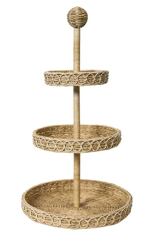 JULISKA Provence Rattan 3-tier Server - Whitewash