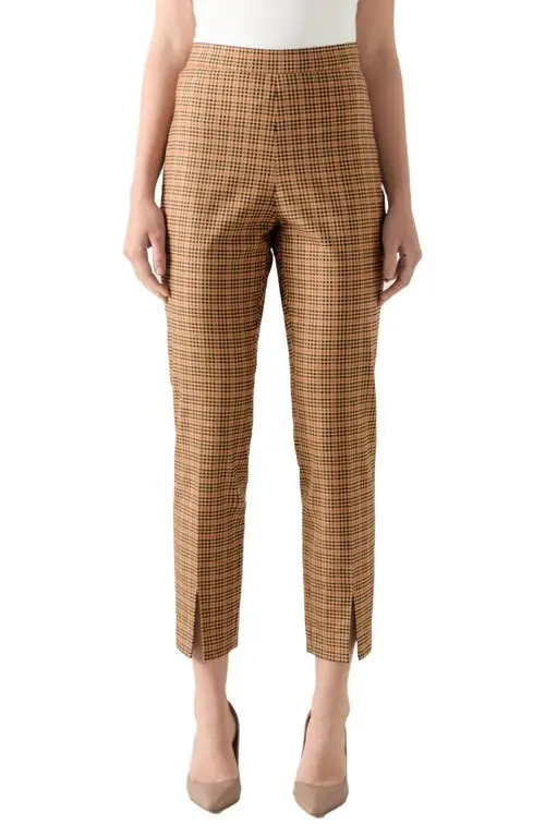 LK BENNETT Amber Plaid Crop Pants