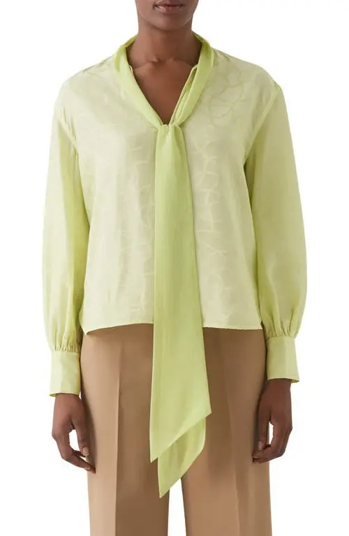 LK BENNETT Maggie Tie Neck Top