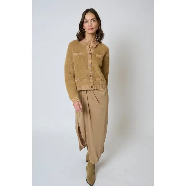 Central Park West Roman Eyelash Cardigan