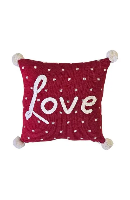 MELANGE COLLECTION 10" Love Pillow - Red