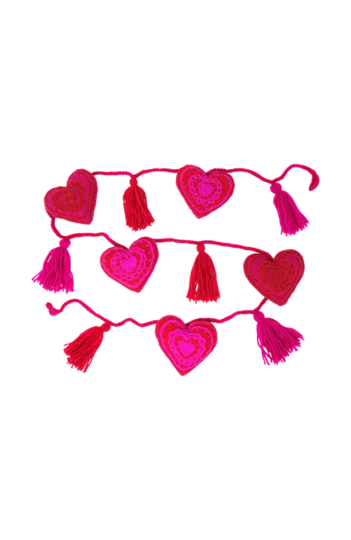 MELANGE COLLECTION Valentine Heart Garland - Pink