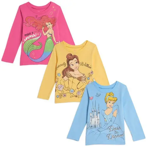 Disney Princess 2-pack Long Sleeve T-shirts - Multicolor