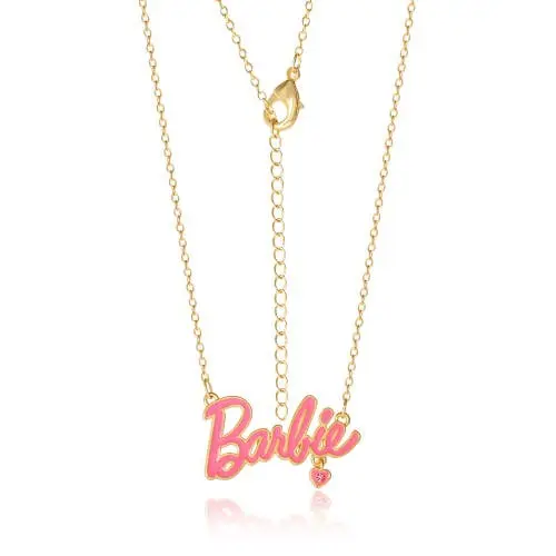BARBIE 18k Yellow Gold Flash-plated Logo Necklace