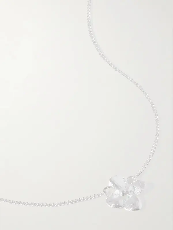 Completedworks Plated Pearl Floral Necklace - Silver