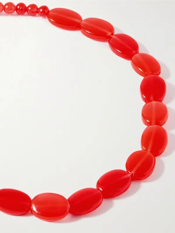 Completedworks Rhodium-plated Resin Necklace