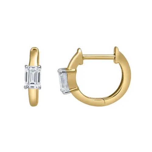 LUVMYJEWELRY 14k Gold 1.00 Ct Lab Grown Diamond Huggie Earrings - 14k Yellow Gold