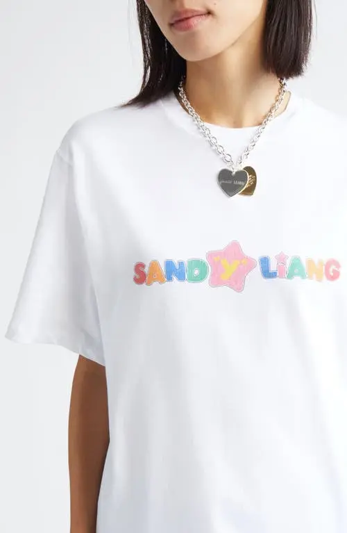 Sandy Liang Found Double Heart Pendant Necklace