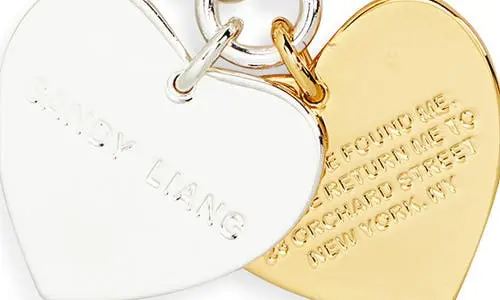Sandy Liang Found Double Heart Pendant Necklace