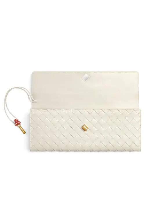Bottega Veneta Long Andiamo Clutch - Sea Salt/mushroom-mb
