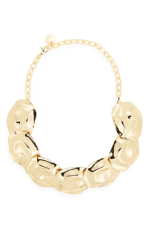 Carolina Herrera Sculptural Statement Collar Necklace - Gold
