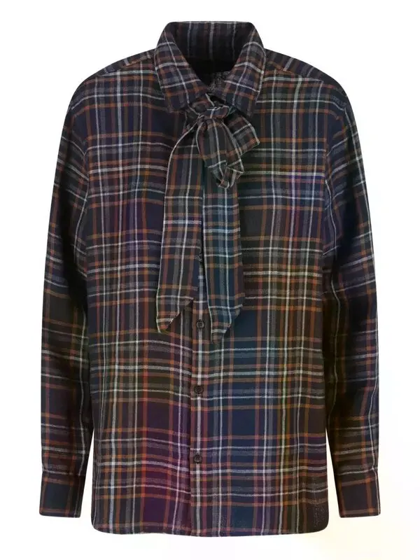 Saint Laurent Tie-fastening Checked Shirt