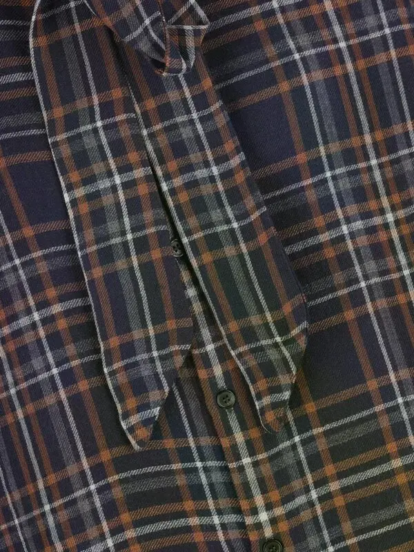 Saint Laurent Tie-fastening Checked Shirt