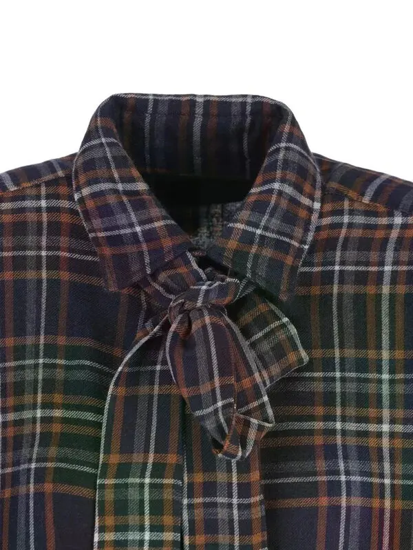 Saint Laurent Tie-fastening Checked Shirt
