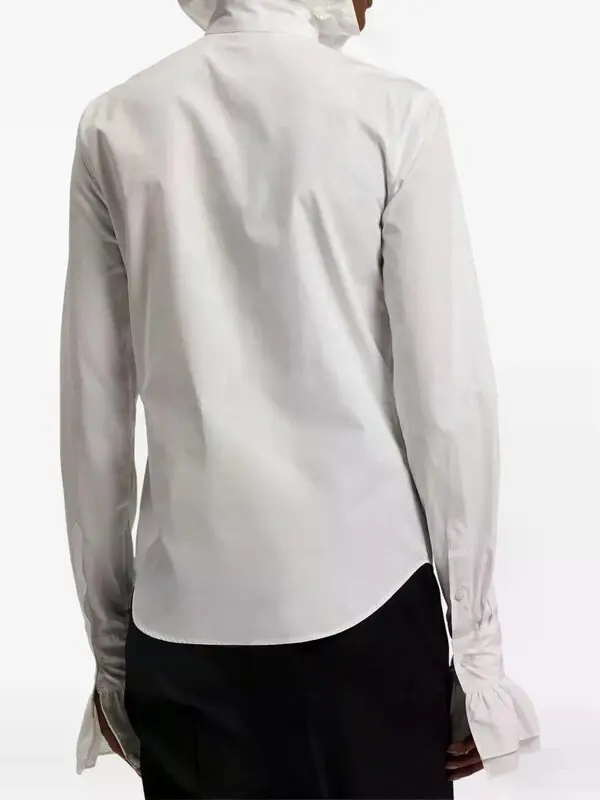 Ralph Lauren Ruffled High-neck Shirt