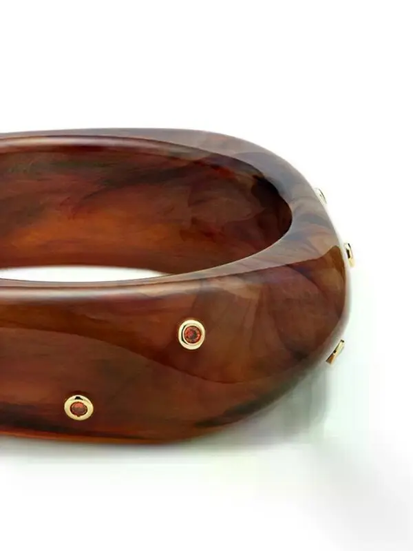 LUV AJ Ibiza Lucite Cuff - Brown