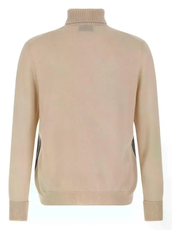 BALLANTYNE Argyle-pattern Turtleneck Sweater - Neutrals