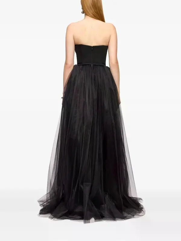 V:PM ATELIER Strapless Tulle-panel Top