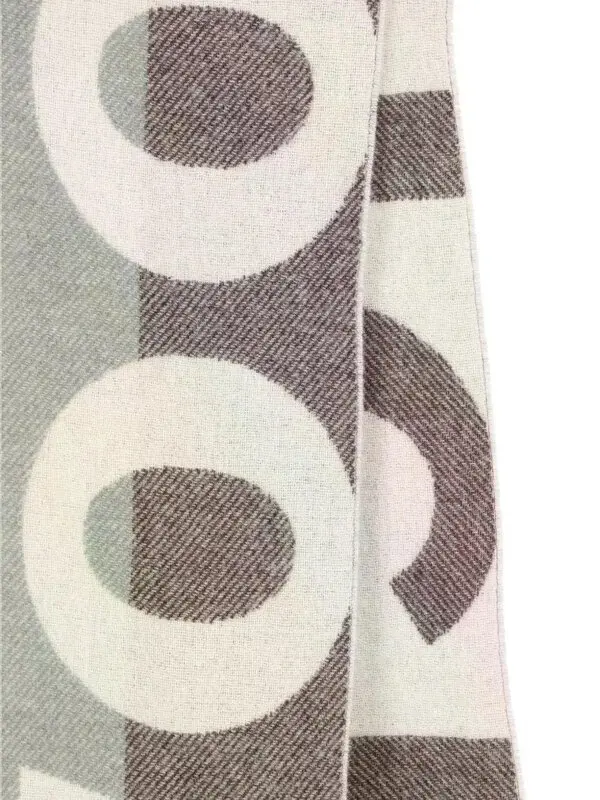 Woolrich Logo Fringed Scarf - Brown