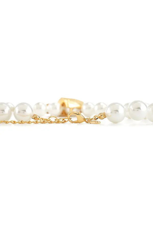 KENNETH JAY LANE Seashell Faux Pearl Pendant Necklace