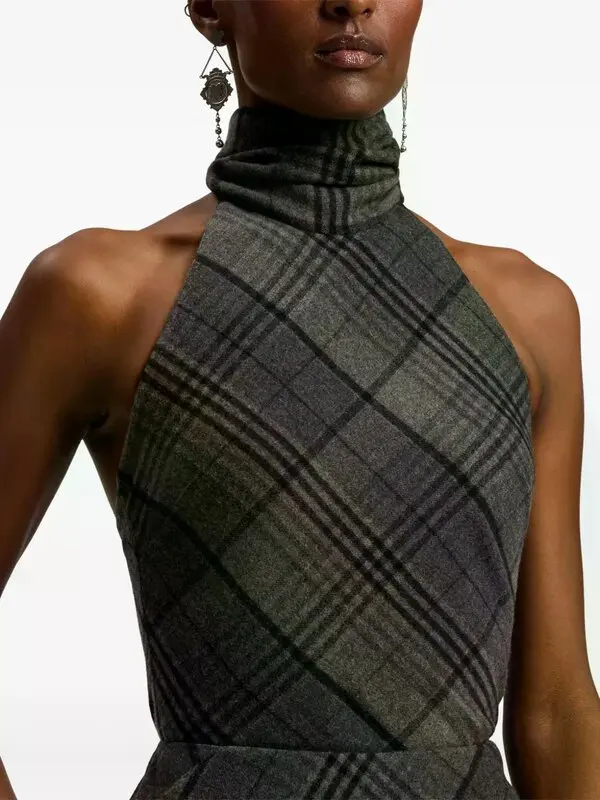 Ralph Lauren Check-pattern Turtleneck Top