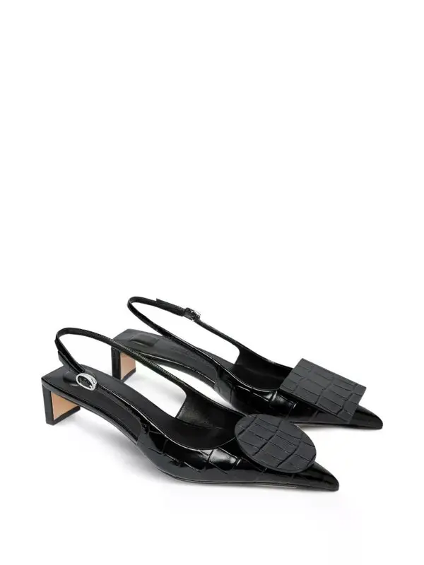 Jacquemus 40mm Duelo Crocodile-effect Pumps