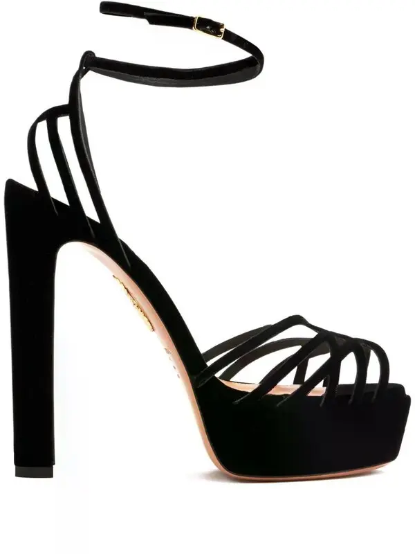 AQUAZZURA 130mm Strap-detail Sandals - Black