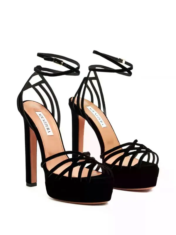 AQUAZZURA 130mm Strap-detail Sandals - Black