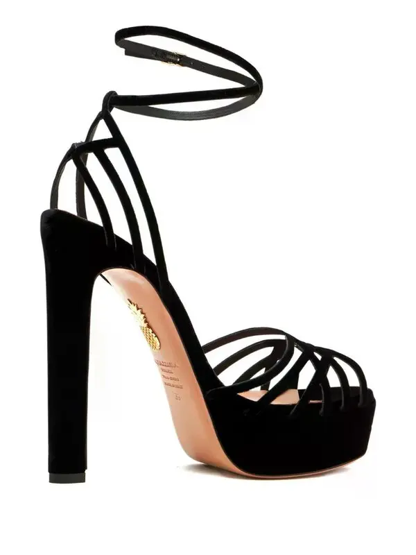 AQUAZZURA 130mm Strap-detail Sandals - Black