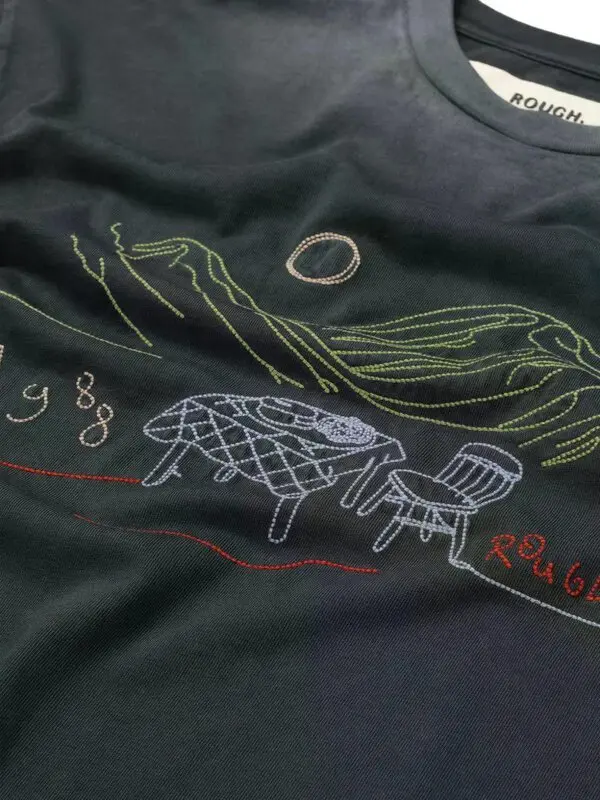 ROUGH. Embroidered-logo T-shirt