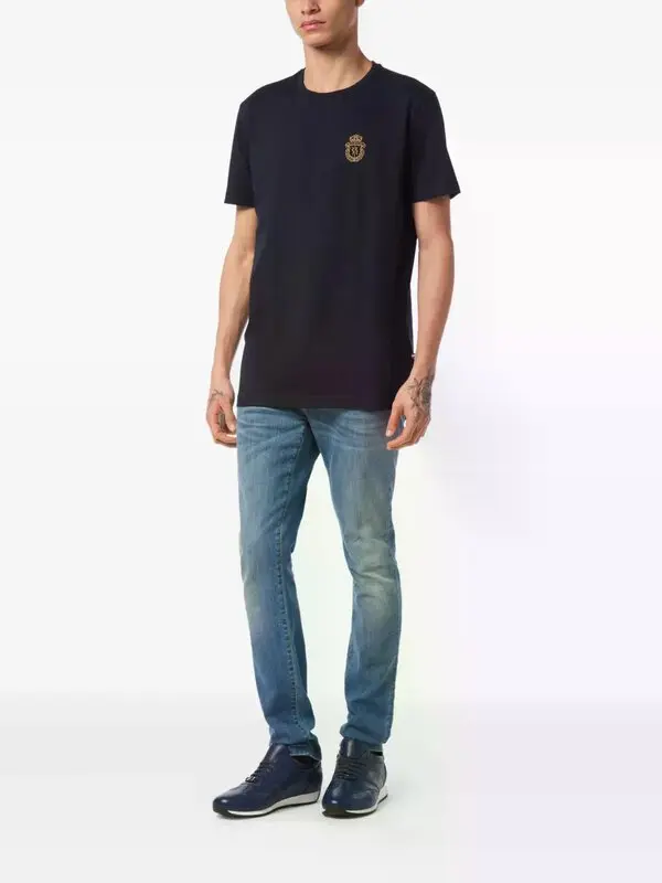 BILLIONAIRE Crest Round-neck T-shirt - Blue