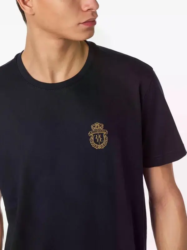 BILLIONAIRE Crest Round-neck T-shirt - Blue