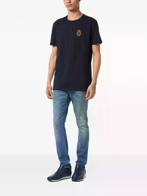 BILLIONAIRE Crest Round-neck T-shirt - Blue