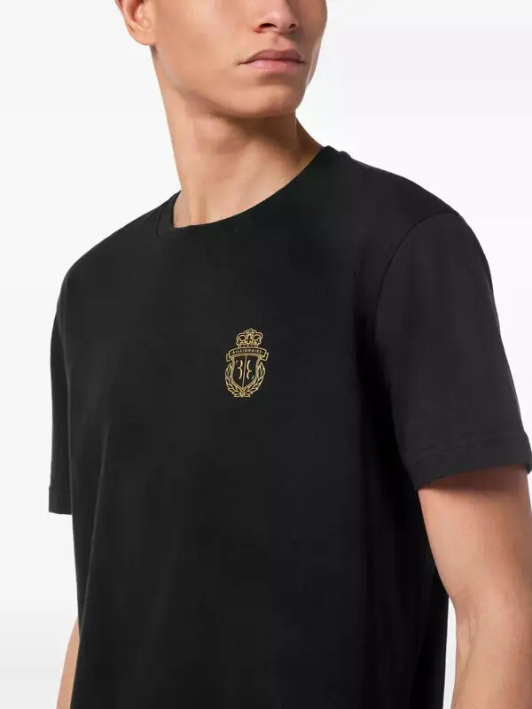 BILLIONAIRE Crest Round-neck T-shirt - Black