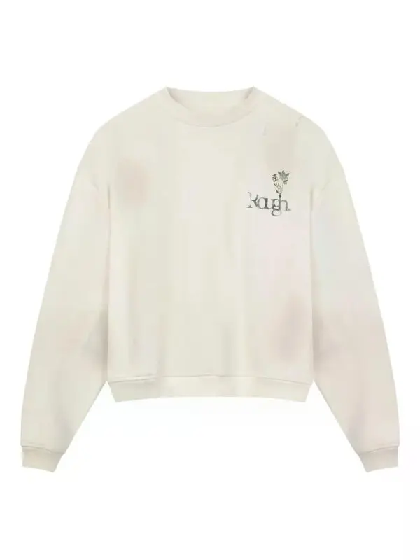 ROUGH. Floral-print Crew-neck Sweatshirt