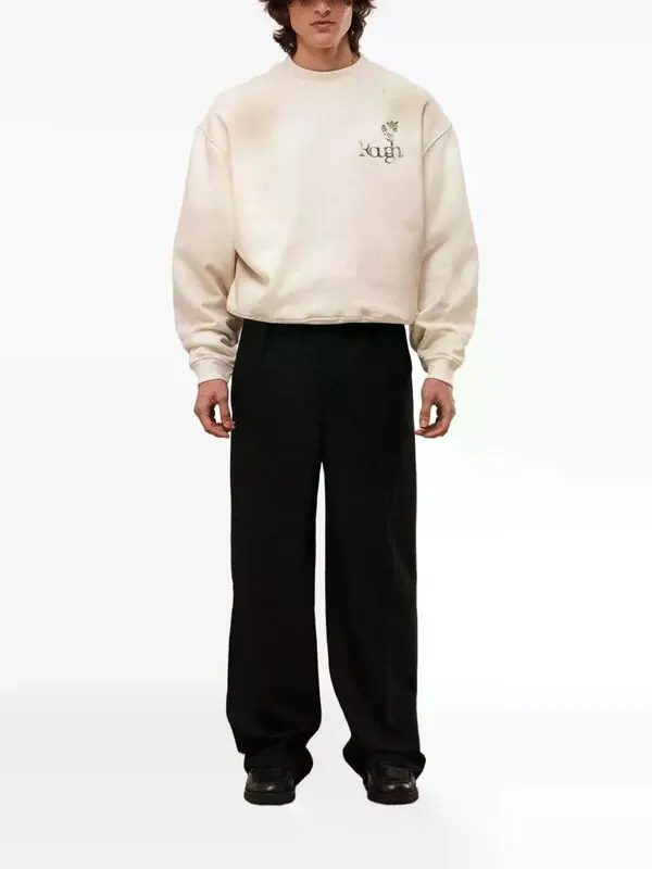 ROUGH. Floral-print Crew-neck Sweatshirt