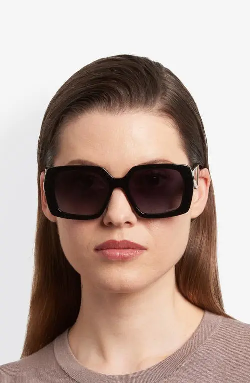 Missoni 55mm Gradient Rectangular Sunglasses - Black/dark Grey Sf