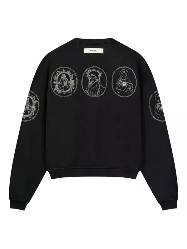 ROUGH. Circular-print Cotton Sweatshirt