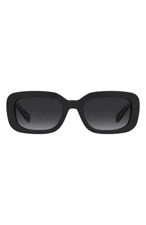 Moschino 54mm Rectangular Sunglasses - Black/dark Grey