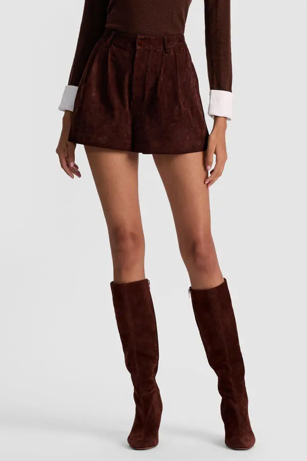 Alice + Olivia Conry Suede Shorts