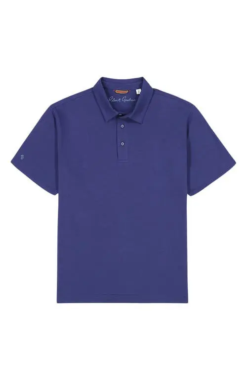 Robert Graham Furlan Solid Stretch Cotton Polo - Navy