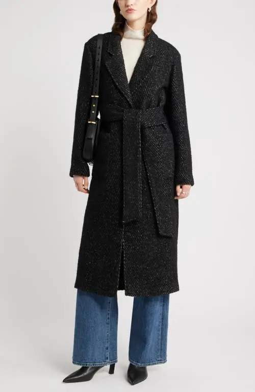 Nordstrom Belted Textured Trench Coat